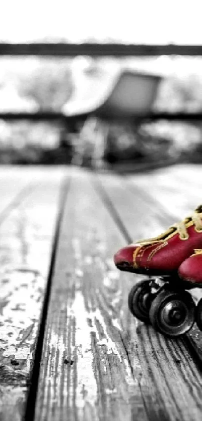 Vintage Red Roller Skates - free download
