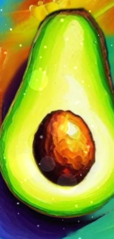 Vivid Avocado Art Wallpaper - free download