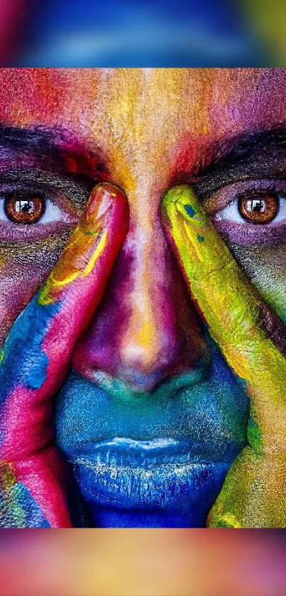 Vivid Colorful Face Art - free download