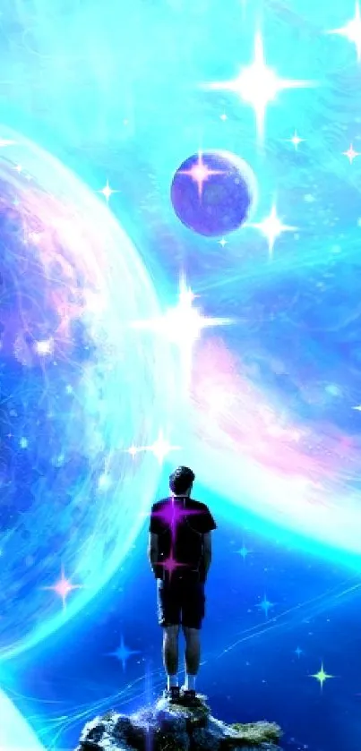 Vivid Cosmic Dreamscape Wallpaper - free download