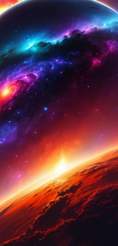 Vivid Cosmic Space Wallpaper - free download