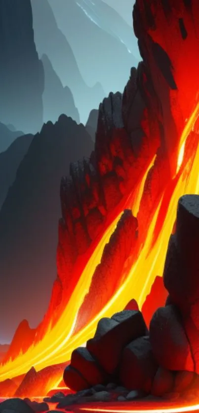 Vivid Lava Flow Wallpaper - free download