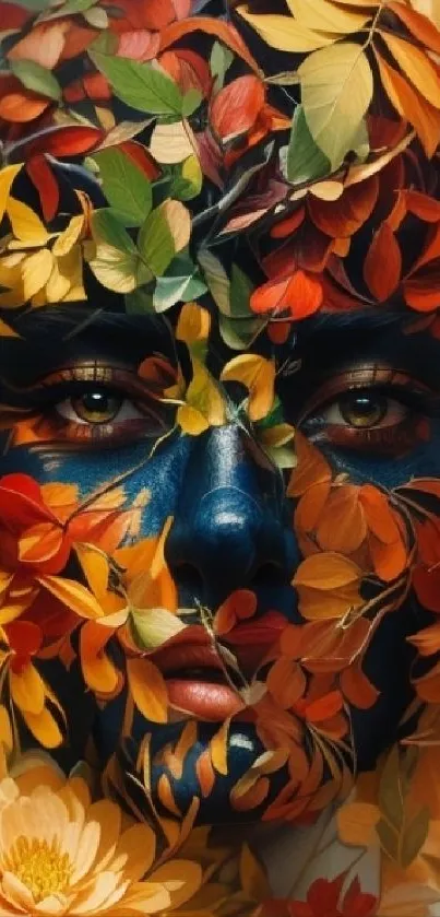 Vivid Nature Face Art Wallpaper - free download