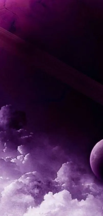 Vivid Purple Space Scene Wallpaper - free download