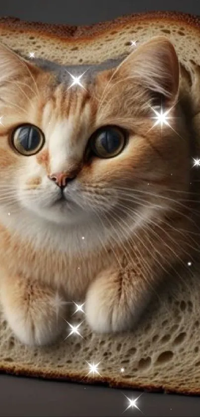 Whimsical Cat Bread Wallpaper - free download