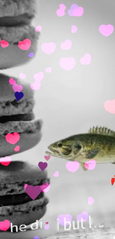 Whimsical Macaron and Fish Art - free download