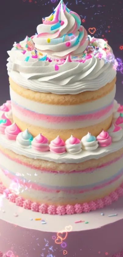 Whimsical Pastel Cake Wallpaper - free download