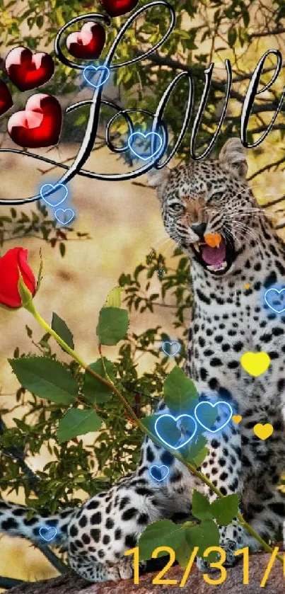 Wild Leopard Love Wallpaper - free download