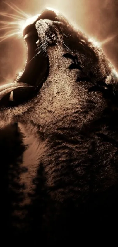 Wild Roaring Wolf Wallpaper - free download