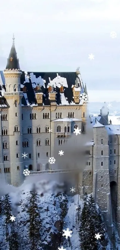 Winter Castle Fantasy Wallpaper - free download