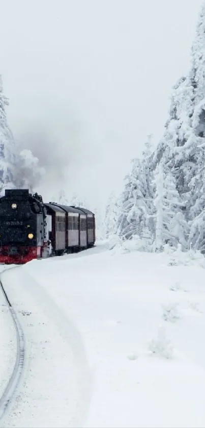 Winter Train Journey Wallpaper - free download