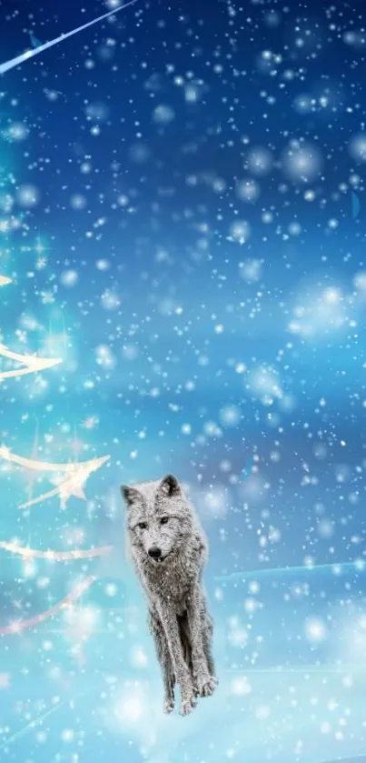 Winter Wonderland Wolf Art - free download