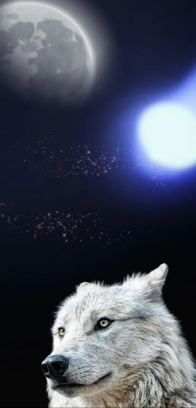 Wolf Howling Under Moonlight - free download