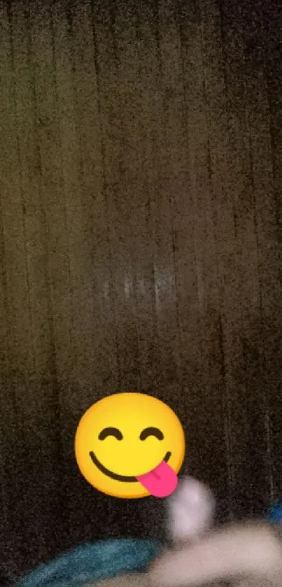 Wooden Planks with Emoji Wallpaper - free download