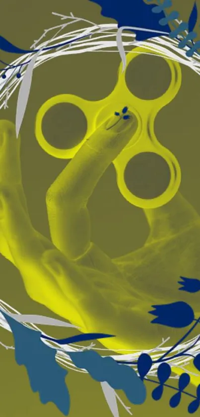 Yellow Fidget Spinner Art - free download