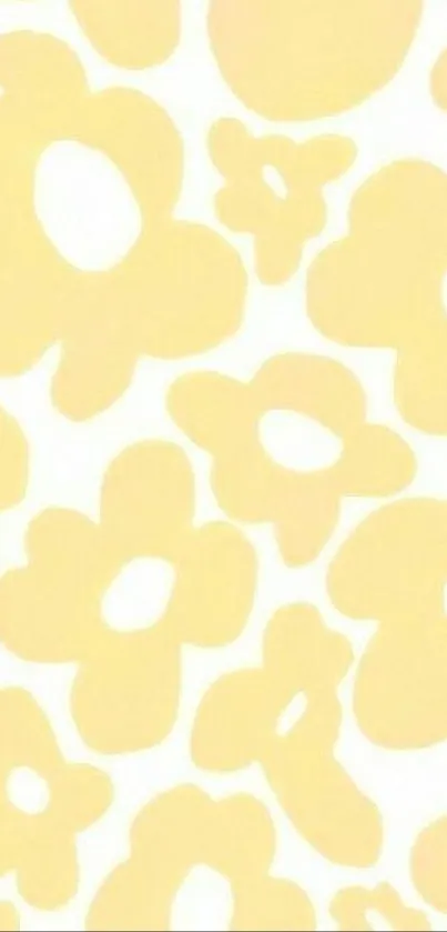 Yellow Floral Pattern Wallpaper - free download