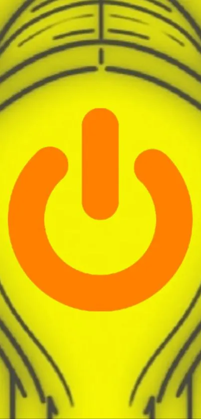 Yellow Tech Power Symbol - free download