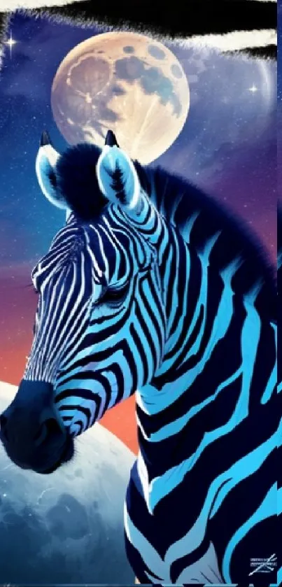 Zebra Galaxy Art Wallpaper - free download